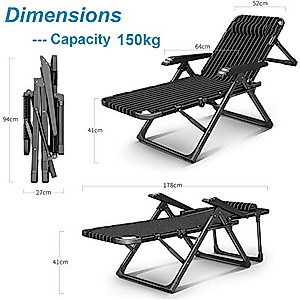 ガードレール Recliners Folding Sunloungers Brown Patio Lounge Chair for Adults Reclining Office Chair with Footrest and Headrest