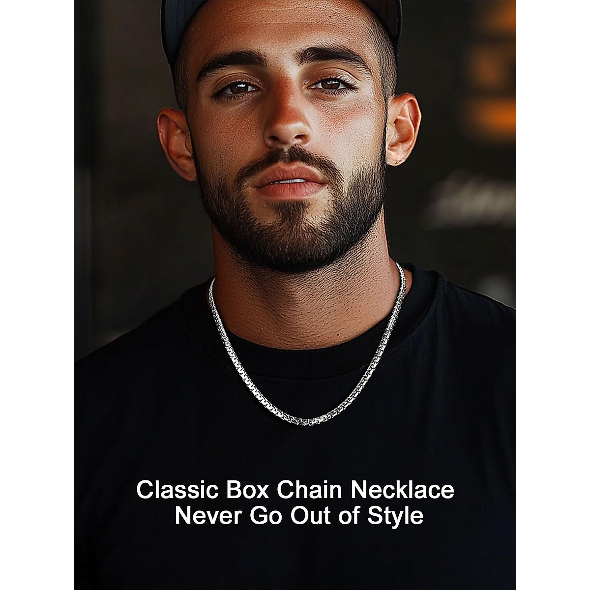 Man Chain Necklace Steel 28 inch Stainless Jewelry Gift