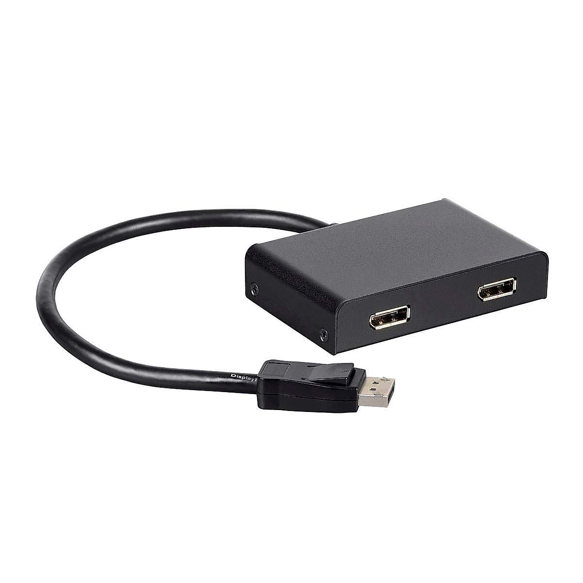 Monoprice DisplayPort 1.2 to DisplayPort Multi-Stream Transport (MST) Hub - 2-Port, DP to DP, Ideal for Digital Signage, Large Video Displays in Schools, 7.6 x 5.8 x 1.3