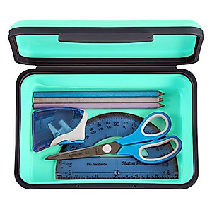 It's Academic Flexi Storage Boxes with Lids, Collapsible Pencil Case for Craft and School Supplies, 4-Pack, Assorted