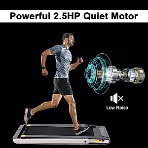 Foldable Treadmill with Incline, Folding Treadmill for Home Electric Treadmill Workout Running Machine, Handrail Controls Speed, Pulse Monitor,APP