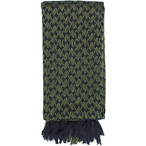 Explore Land Cotton Shemagh Keffiyeh Tactical Desert Scarf Neck Head Wrap with Tassel for Men Women
