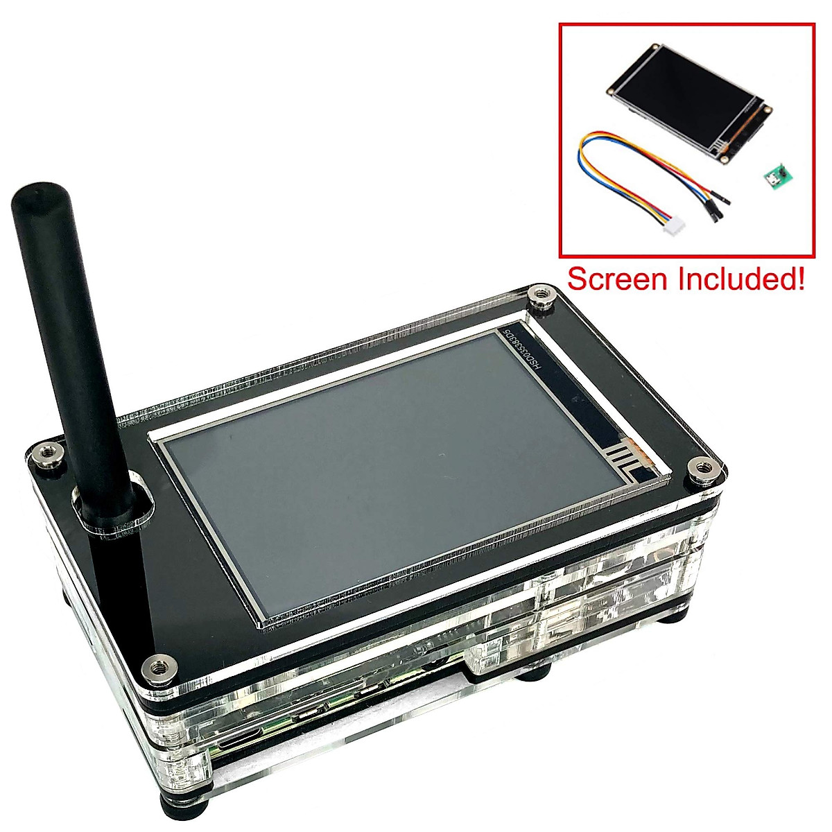 C4Labs JRPi-3.5NSX Nextion Screen Case for Raspberry Pi 4B & 3B+, Jumbospot MMDVM, and 3.5" Nextion Screen (Included)
