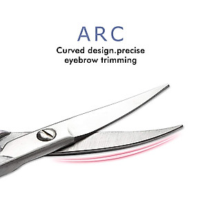 LIVINGO Premium Curved and Rounded Nose Hair Scissors for Men, 2 PC Set Nail Cuticle Manicure Scissors Shears Kit for Beard/Mustache, Ear, Facial Hair, Eyebrows, Eyelashes for Women