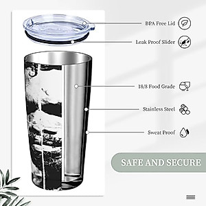 LAZHANG Death Rock Grips Music Stainless Steel Insulated Car Sippy Cup With Lid Travel Mug for Cold Hot 20 oz