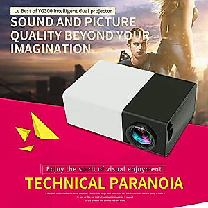Mini Movie Projector, 24-60 Inches Screen 1080P Portable Projector Compatible with USB| Laptop| Phone, Built-in Speaker, LED Light Source, Electronics Tech Gadgets, Mini TV, Cool Stuff (Black)
