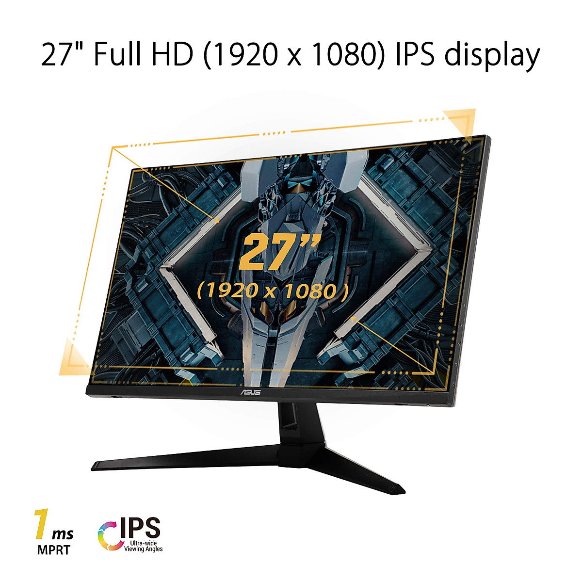 ASUS TUF Gaming VG279Q1A 27” Gaming Monitor, 1080P Full HD, 165Hz (Supports 144Hz), IPS, 1ms, Adaptive-sync/FreeSync Premium, Extreme Low Motion Blur, Eye Care, HDMI DisplayPort (Renewed)