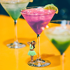 NPW Buddies Hula Girls (4 Pack) Drink Charm, Multi