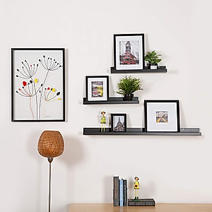 Muzilife 5x7 Shadow Box Frame 2-Pack Wood 3D Picture Frame with Glass Cover Display Case for Wall-Hanging or Free-Standing Picture Showcase, Black