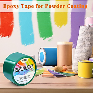 Baowox 2 Rolls 108 FT Resin Tape for Epoxy Resin Molding, Silicone Thermal Adhesive Tape, High Temperature Resistance Epoxy Release Tape for River Tables Hollow Frame Bezels Craft Pendant