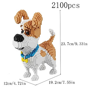 Building Block Animal Dog Micro Mini Block Dogs Building Animal Set DIY 3D Block Toy Building Blocks for Kids Or Adult 2100 Pieces