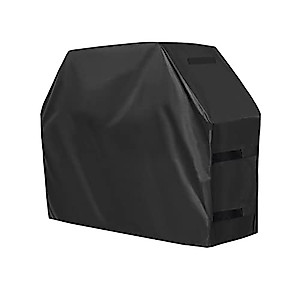 OutdoorLines Waterproof Heavy Duty BBQ Grill Cover - Universal Barbecue Grill Covers UV Resistant Barbeque Gas Grill Cover for Outdoor Universal Grills, 58L x 24W x 44H Inch, Black