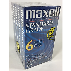 MAXELL 5PK 6 HR T-120