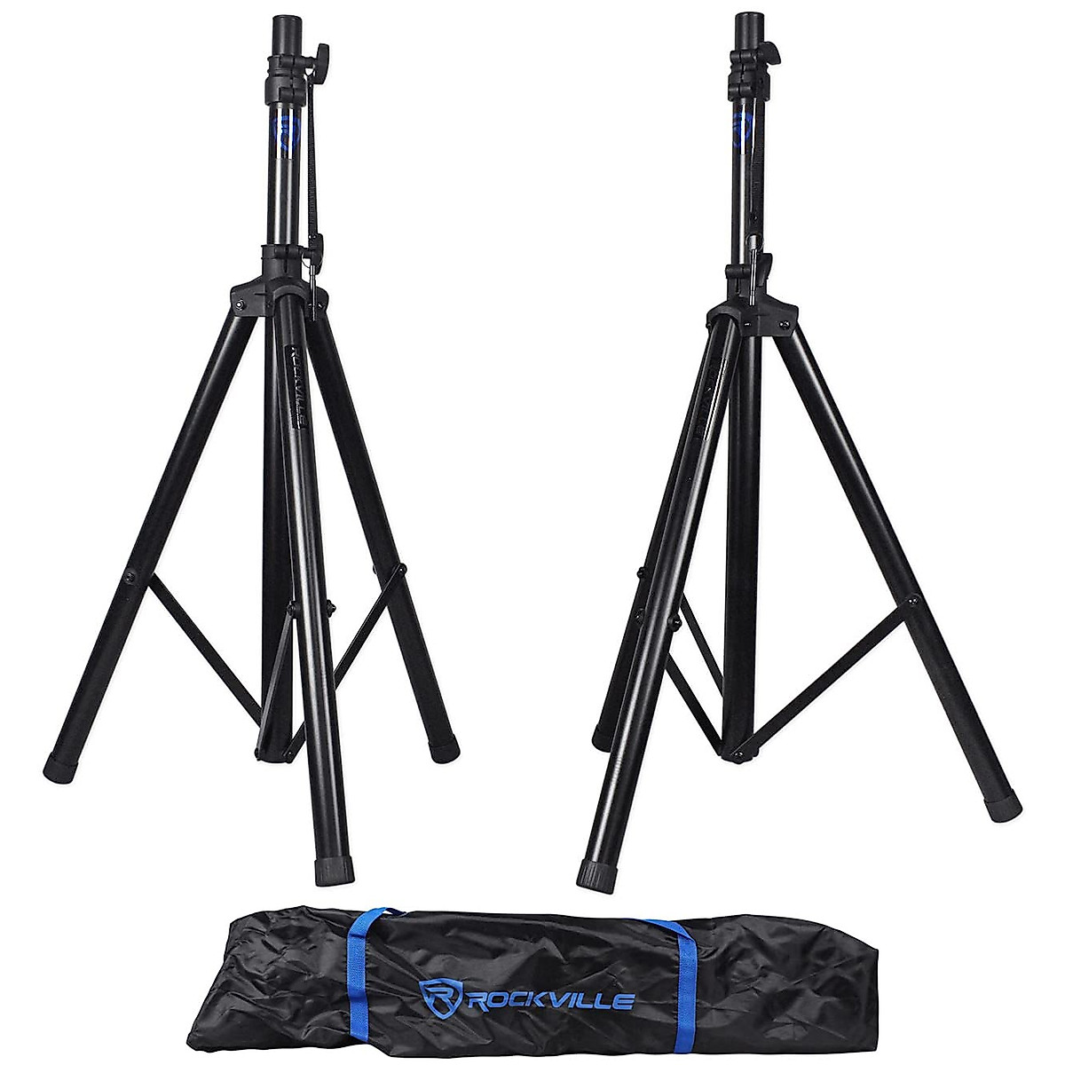 Rockville Pair RVES1 Adjustable Tripod DJ PA Speaker Stands +Carry Bag/Universal