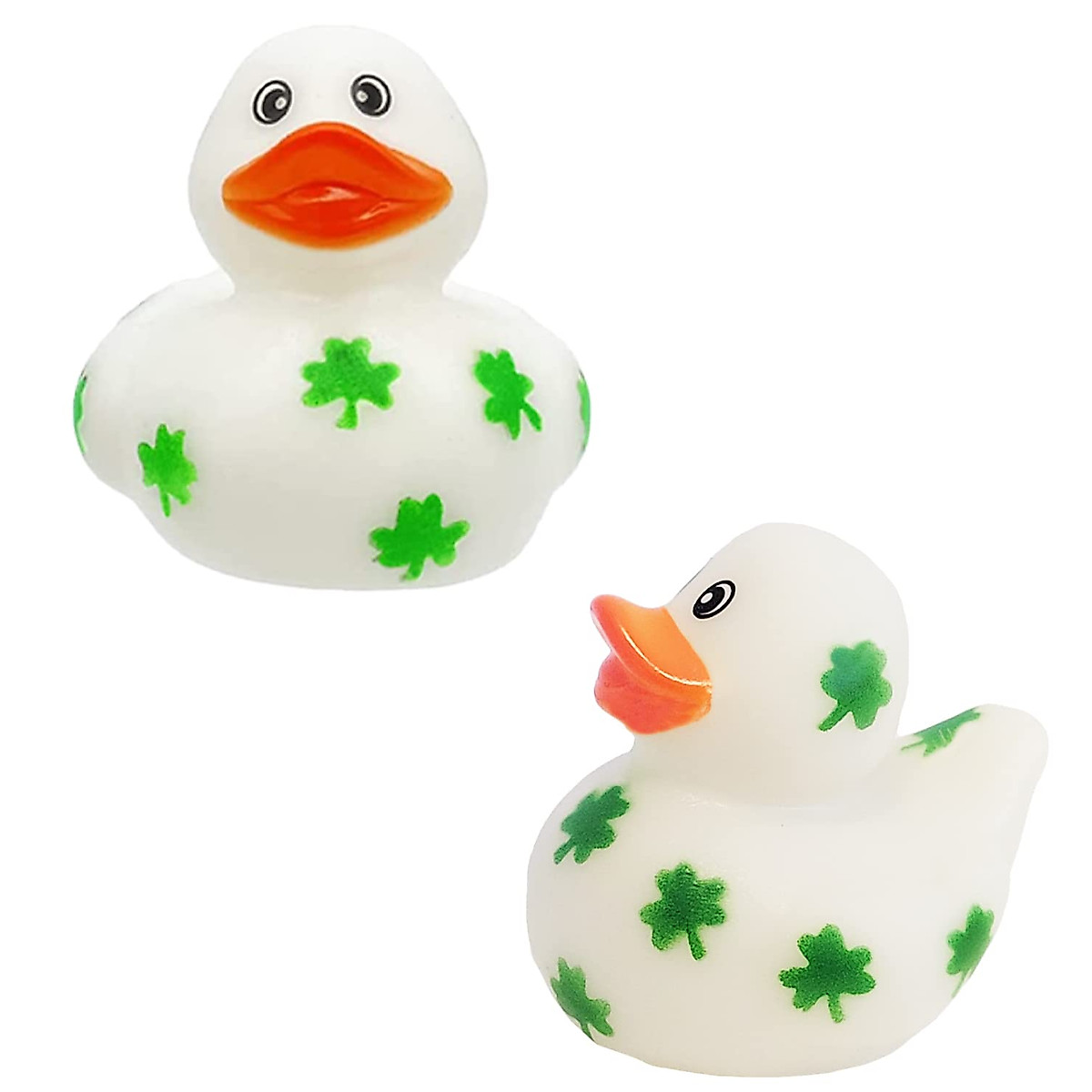 The Dreidel Company St. Patrick's Holiday Rubber Duck Toy Duckies for Kids, Bath Birthday Gifts Baby Showers Summer Beach and Pool Activity, 2" (12-Pack)