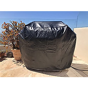 Formosa Covers | BBQ Outdoor Gas Grill Cover - Heavy Duty Waterproof Strong Protection for Weber, Brinkmann, Char Broil, Holland, Jenn Air Outside Storage - 36" L x 26" D x 46" H Black Vinyl