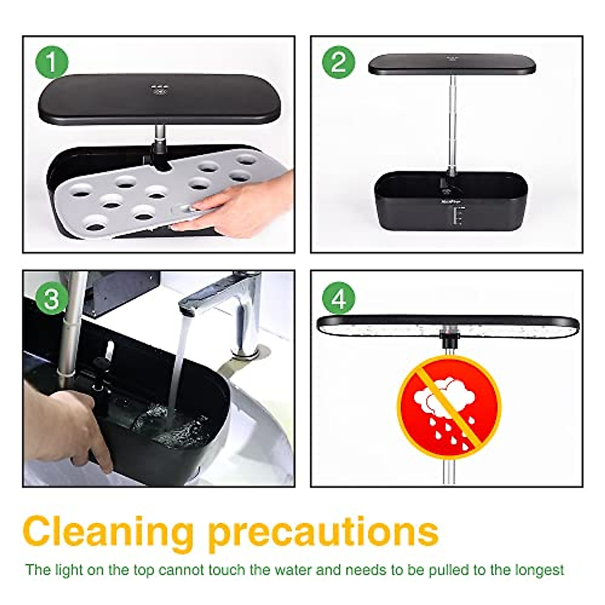 Hydroponics Growing System 12 Pods Indoor Herb Garden Kit with Led Grow Light Automatic Timer Smart Germination Kit Garden Planter 4L Large Leakproof Water Tank