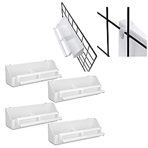 4pcs Cage Food Feeder for Bird,Double Plastic Feeding Cup,Hanging Seed Water Feeders Dispenser Standing Frame,Parrot Lovebird Dove Canary Budgerigar Sparrow