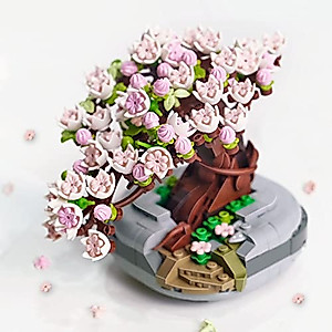 Baoswi Mini Sakura Bonsai Tree Building Blocks Set, Cherry Blossom Botanical Collection Set for Adults Teens, Home Decor Accessories, NOT Compatible with Lego (426 Pcs)