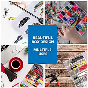 PANTRY X 36 Grids plastic organizer box with dividers for Bead organizer, Fishing tackles, Jewelry, Craft organizers and storage with adjustable dividers (36 Compartments)