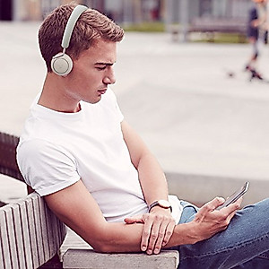 Libratone Q Adapt Active Noise Cancelling Headphones, Wireless Bluetooth Over Ear Headset w/Mic, CSR 8670 Chip, aptX Lossless Hi-Fi Sound with Deep Bass, 20 Hours Playtime for Travel work TV-White