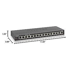 Netgear 16-Port GB UNMANAGED Switch, GS316-100PES