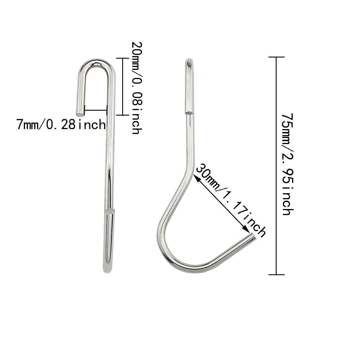 ITROLLE 10PCS Heavy Duty S Hooks Pot Hooks Pan Rack Holder Hooks, 90 Degree Twist Angled Hooks, Pot Rack Hooks, Angled pot S hook for Hanging Kitchen Utensils Pots Pans Clothes Bags Towels Plants