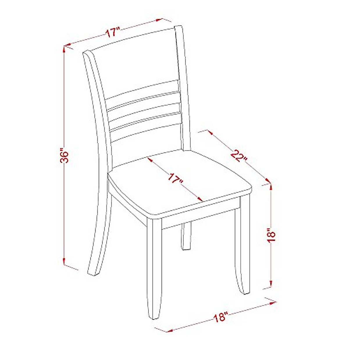 East West Furniture Capri 6 Piece Kitchen Table & Chairs Set Contains a Rectangle Table and 4 Dining Room Chairs with a Bench, 36x60 Inch, Cappuccino