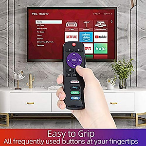Gvirtue Universal Remote Control RC280 RC282 Replacement for All TCL Roku Smart 4K UHD LED QLED TV with Netflix Sling Hulu Vudu Button
