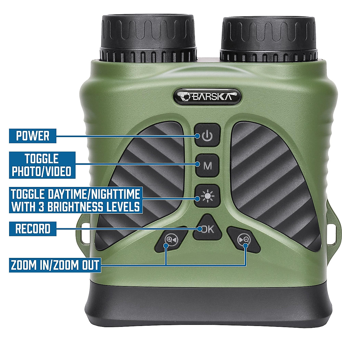 Barska NV-2 Night Vision Infrared Digital Binoculars - Small, Compact, and Lightweight Design