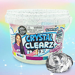COMPOUND KINGS Fluffy Scented Crystal Clearz Slime Bucket by Nichole Jacklyne for Girls & Boys | Sensory Toys | Non-Sticky | Stress-Reducing Tacticle