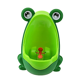 IVYRISE Frog Children Toilet Potty Training Urinal Kids Toddler Pee Trainer Bathroom with Funny Aiming Target(Green)