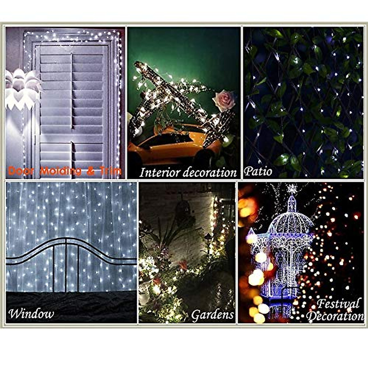 Toxz home products Solar Powered Copper Wire Light String Decor,8 Light Modes for Fairy Party Decor,22M 200LED,8 Hours Working Time(Ship from US!)