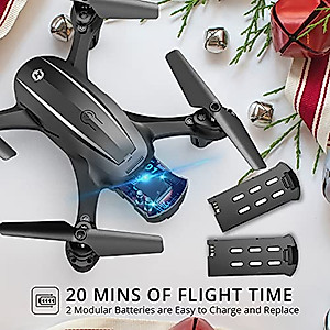 Holy Stone HS340 Mini FPV Drones with Camera for Kids 8-12 RC Quadcopter for Adults Beginners with One Key Take Off/Landing, Gravity Sensor, Headless Mode, Waypoint Fly, Throw to Go, Indoor & Outdoor