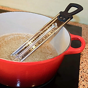 HENGHUAsm Candy Thermometer Fahrenheit Celsius Double Scale Display- Household Kitchen Hanging Candy Thermometer - for Cooking Food Candy, BBQ Grill, Liquids-Accurately Measures Temperature