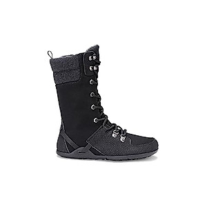Xero Shoes Women's Mika Boots — Winter & Snow Boots for Women, Barefoot Shoes, Zero Drop Heel, Cold-Weather Waterproof Boots — Black, Size 10