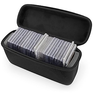 CASEMATIX Graded Card Case Compatible with 30+ BGS PSA Graded Sports Trading Cards or 140+ Top Loader Card Storage Case with Scratch Resistant Custom Card Carrying Case Interior