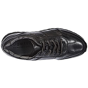 bugatti Men's Low-Top Sneakers, Black, 10.5 Wide