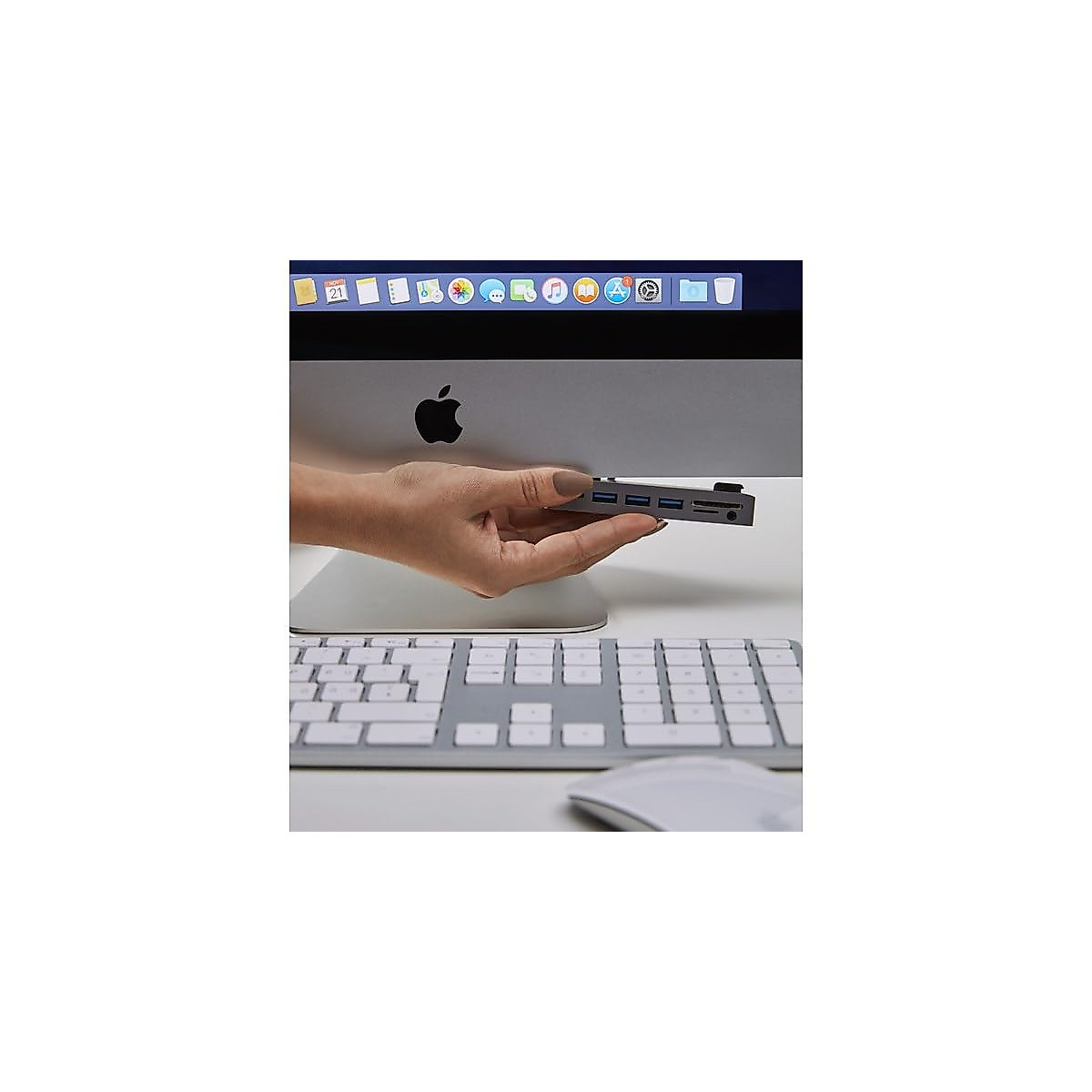 lmp USB-C Attach Hub Silver – USB-C Hub 7 Ports for iMac