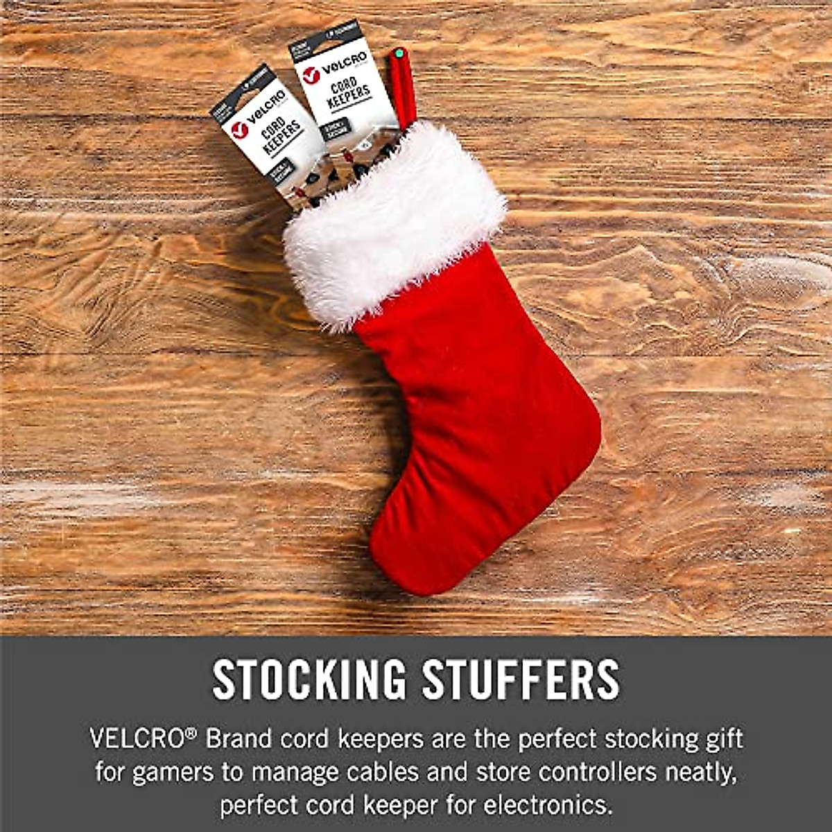 VELCRO Brand Cord Keepers | Soft Nylon Cable Clips Organize Wires in Home, Office, Desk or Nightstand | Removable Adhesive Back Holds Secure, Removes Clean | 10pk, Black