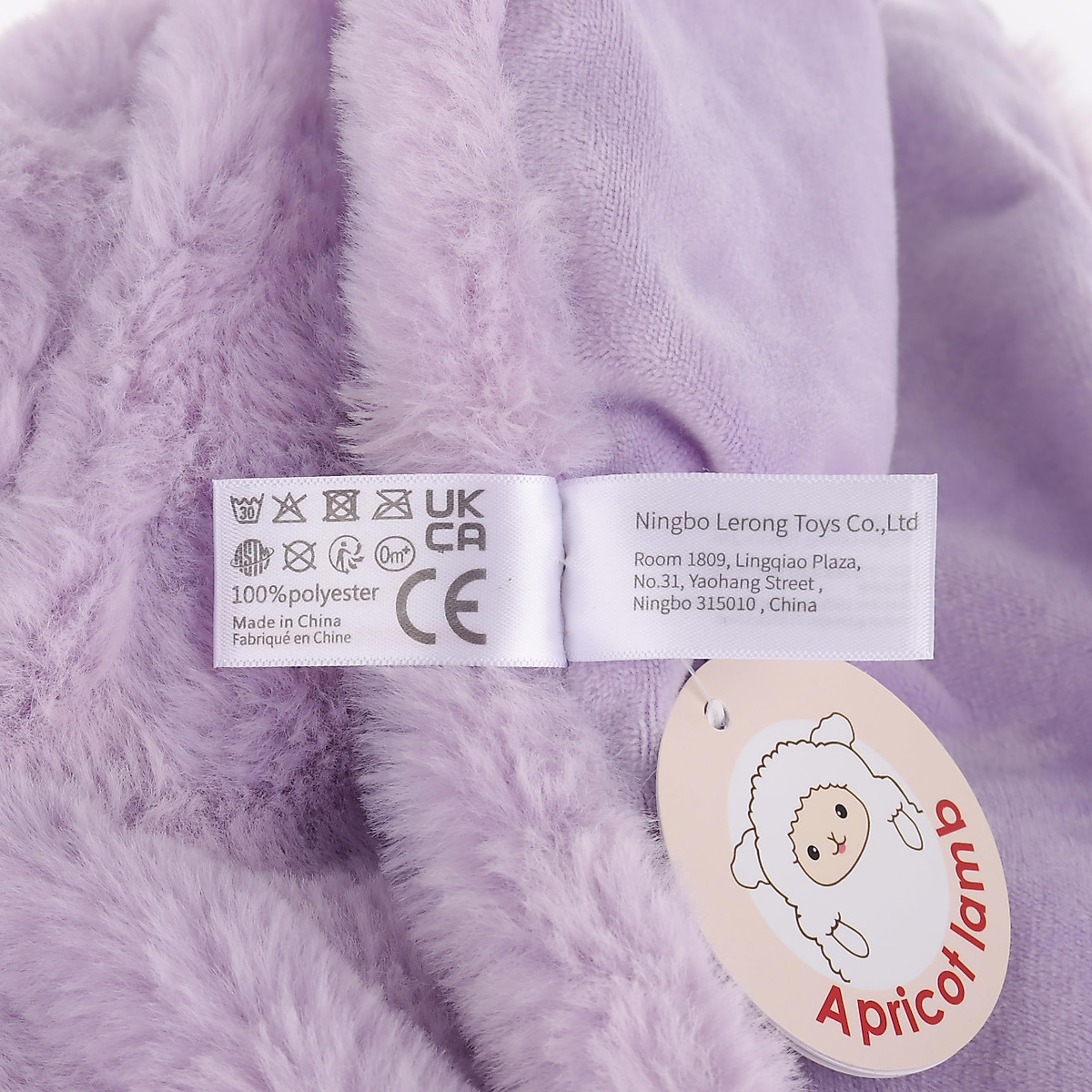 Apricot Lamb Stuffed Animals Purple Bunny Rabbit Security Blanket Infant Nursery Character Blanket Luxury Snuggler Plush Baby Lovey(Purple Bunny, 13 Inches)