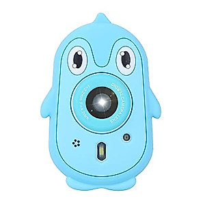 IPS Screen with Silicone Cover Cartoon Children Digital Camera, Children Camera, Portable for Boys Girls(Blue)