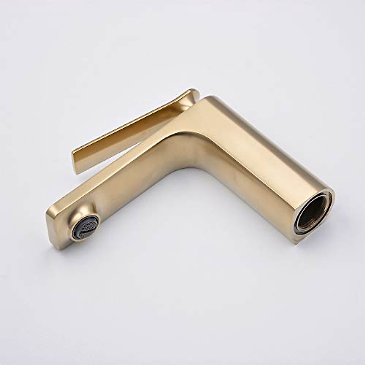 Modern Single Handle Bathroom Basin Faucet Laundry Vanity Sink Faucet Brushed Nickel Gold Finish Lavatory Faucet