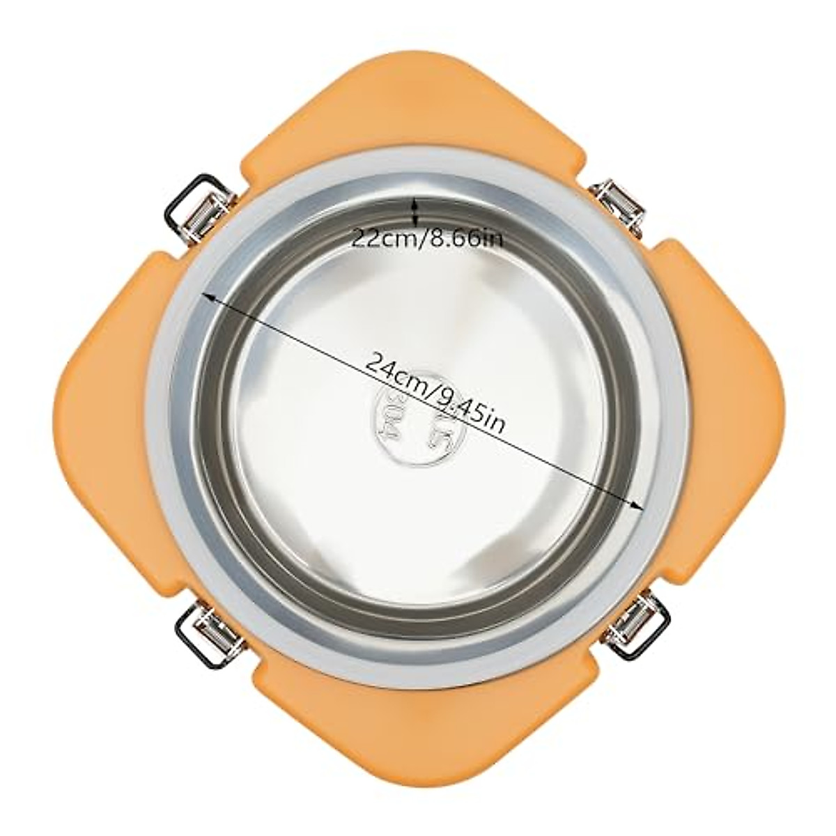 TFCFL 9.5L/2.5gal Commercial Insulated Soup Container, Commercial Food Warmer for Hot or Cold Food, Food Cooler with 4 Buckles, Soup Carrier for Restaurant, Canteen, Home (Yellow)