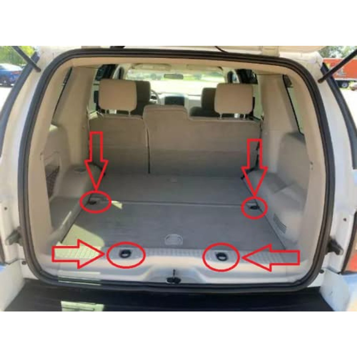 EACCESSORIES EA Rear Trunk Organizer Cargo Net for Mercury Mountaineer 2002-2010 – Floor Style Cargo Net for SUV - Premium Mesh Elastic Car Trunk Organizer – Compatible with Mercury Mountaineer