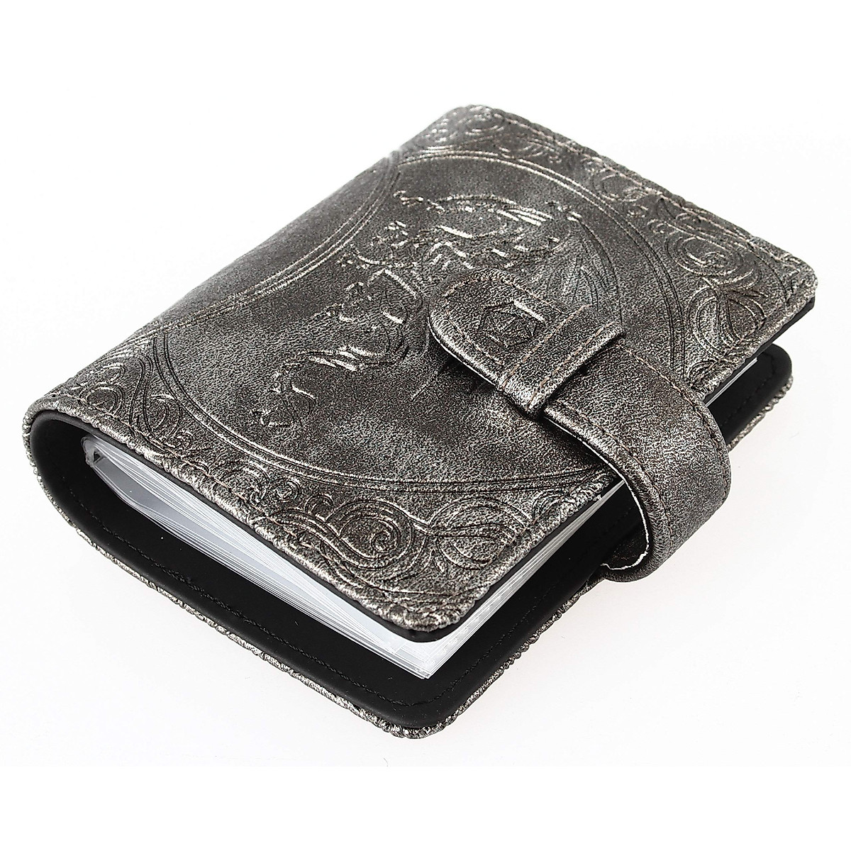 Forged Dice Co Spellbook of Incantations (Dragon Edition) Spellbook Card Holder & Deck of Dry Erase Cards with Velvet Storage Bag - Storage for D&D Spell Book Monster Magic Item Cards