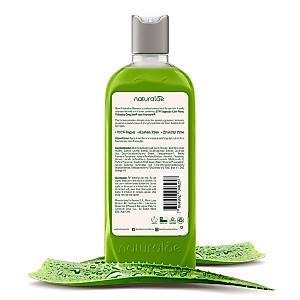 Naturaloe - Glow & Hydration Shampoo - 100% Vegan Formula Infused with 60% Aloe Vera Gel, EcoFriendly, Cruelty Free, No Parabens, No Silicones - 12 fl oz