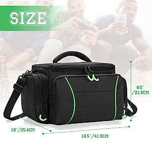 PGmoon Game Console Carrying Case Compatible with Xbox Series X, Portable Carry Bag with Enough Storage Rooms for Controllers, Discs, Cables, and More. (Patent Design)