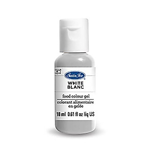 Satin Ice Food Color Liquid Gel, 0.61 fl oz Bottle, White