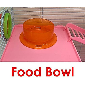 Large 5-Floor Twin Towner Play Tube Habitat Syrian Hamster Rodent Gerbil Mouse Mice Rat Wire Animal Critter Cage (Pink)